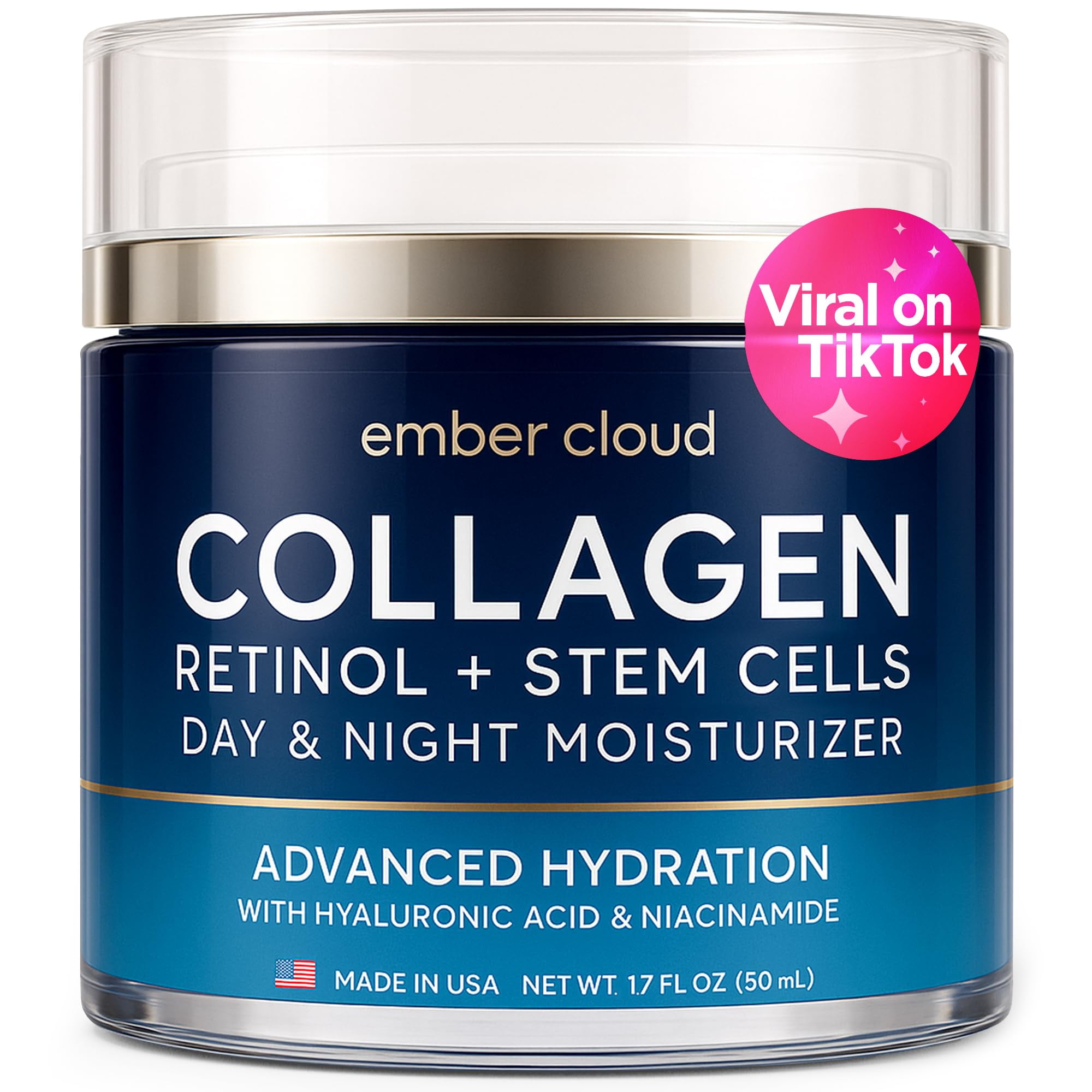 Collagen Face Cream with VTF5 Stem Cells Retinol Hyaluronic Acid ...