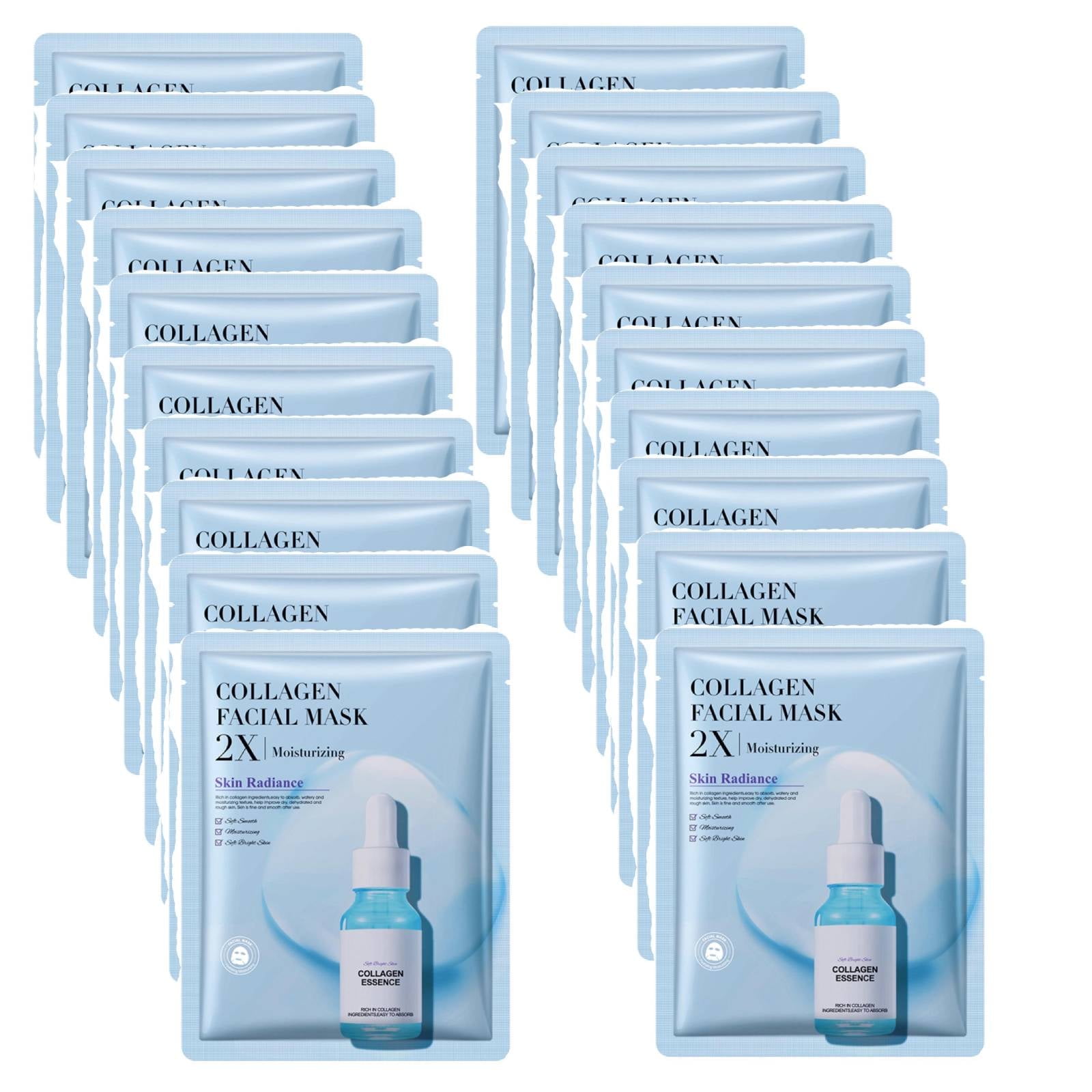 _Collagen Face Mask 20PACK,Deep Hydrating Face_Collagen Mask Facial ...
