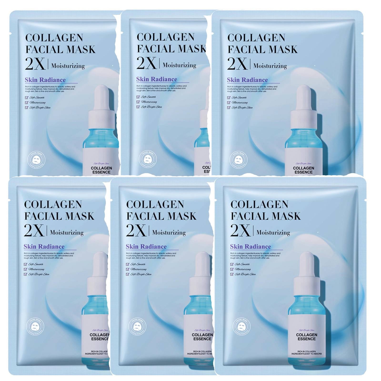 _Collagen Face Mask 6PACK,Deep Hydrating Face_Collagen Mask Facial ...