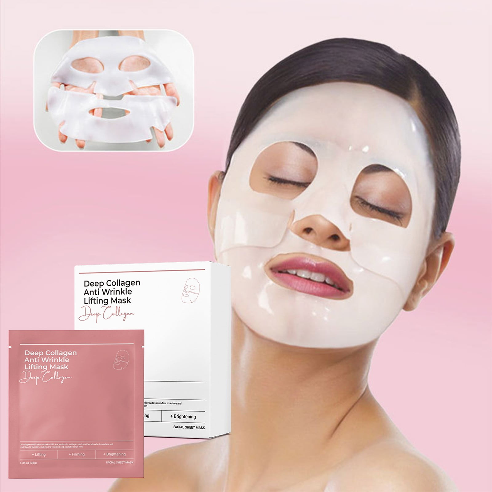 Collagen Face Mask,Deep Collagen Anti-Wrinkle Lifting Overnight Mask ...