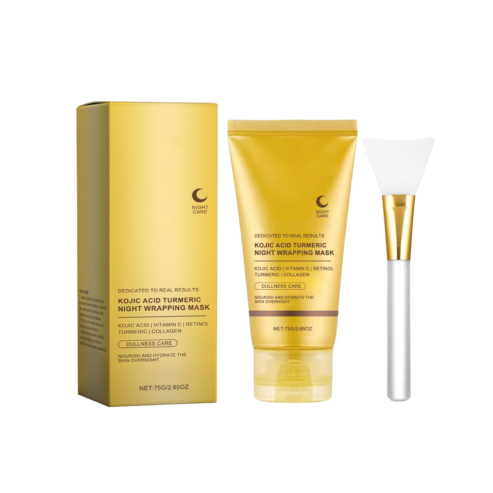 Collagen Face Mask with Turmeric Kojic Acid Detoxify, Hydrate & Restore Skin's Glow 75g 2.65 Oz ...