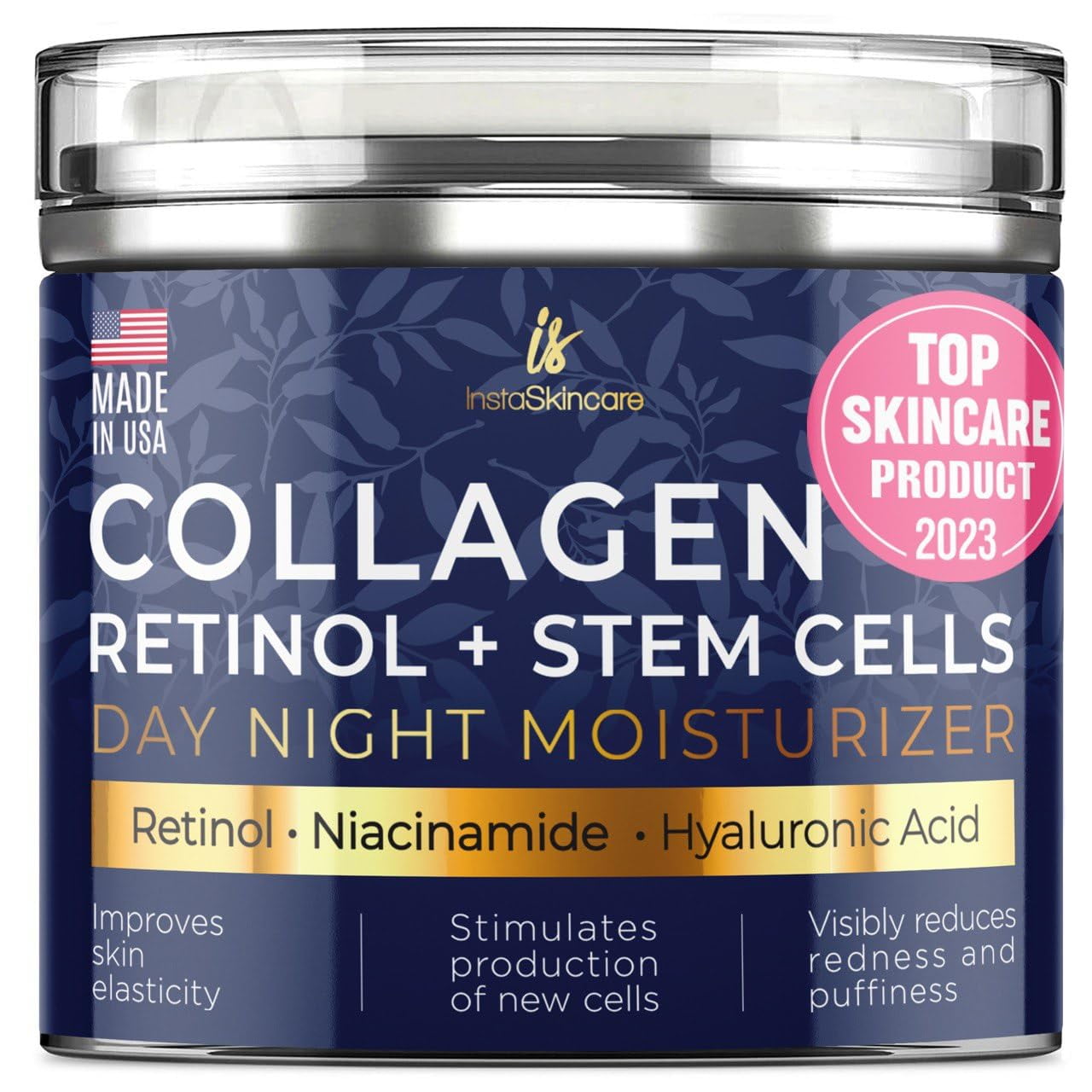 InstaSkincare Collagen Face Moisturizer - Anti-Aging Retinol and Stem ...