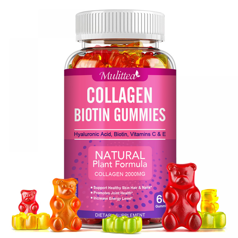 Collagen Gummies (60 Collagen Chews) Potent 2000mg Collagen Gummy for Hair Growth, Healthier ...