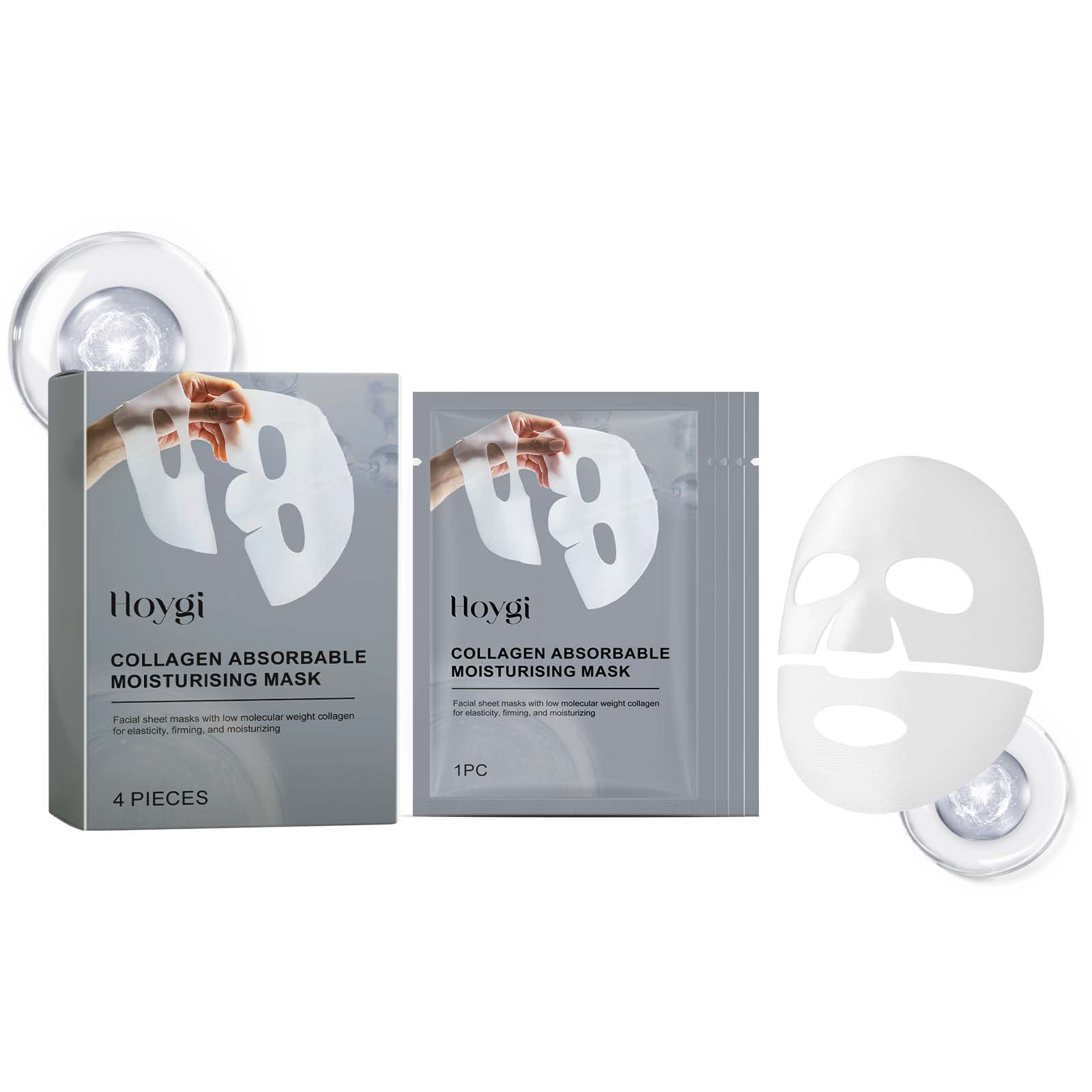 Collagen Hydrating Overnight Face Mask for Nighttime Skin Renewal, 4 ...