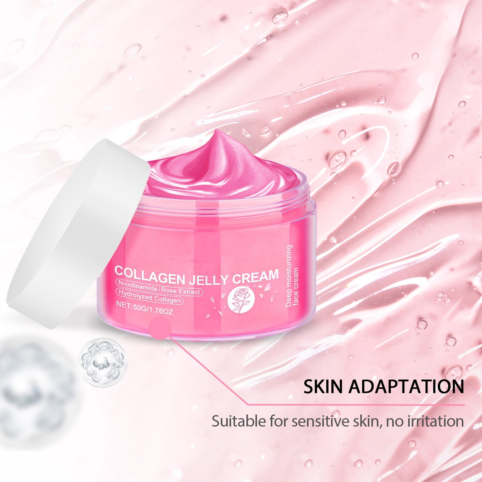 Collagen Jelly Cream, Contains Niacinamide and Hydrolyzed Collagen ...