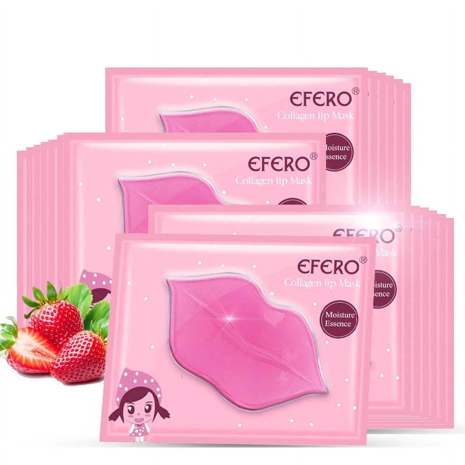 Collagen Lip Mask 20-Pack Hydrating Gel Pads with Essence, Remove Dead ...