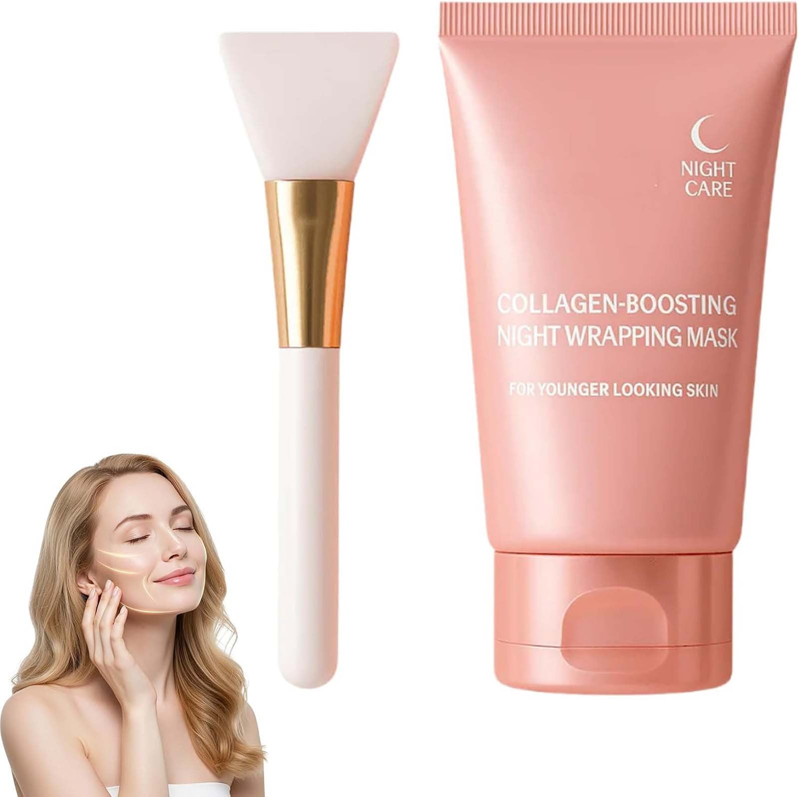 Collagen Mask,Collagen Night Wrapping Mask,Tearing Facial Mask Night ...