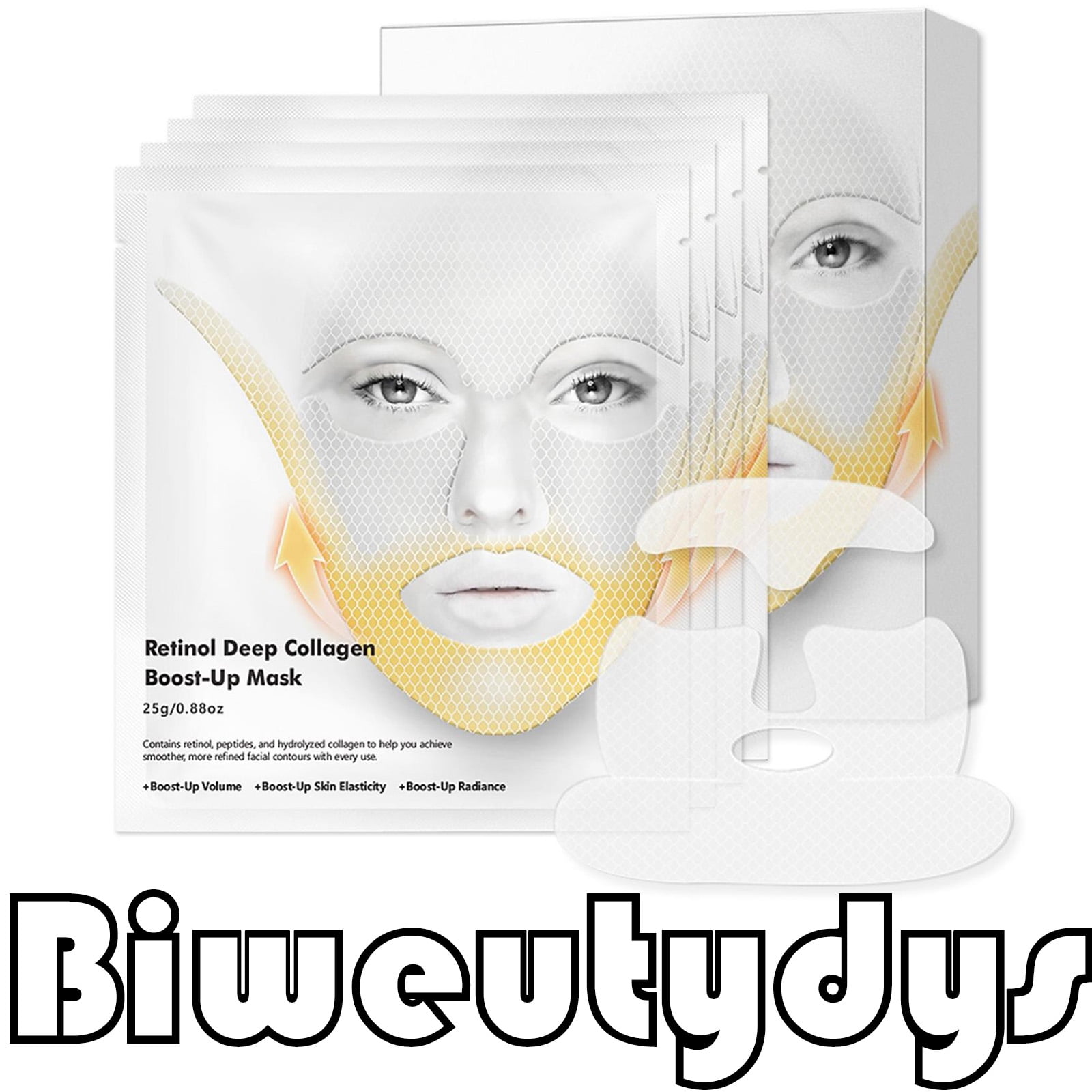 Collagen Mask,Deep Collagen Retinol Tension Boost Up Mask Set,Retinol ...
