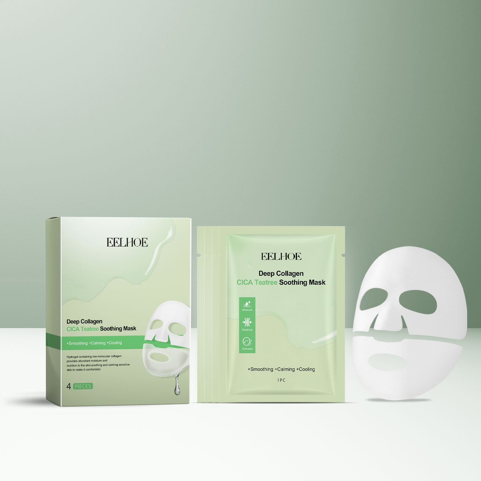 Collagen Moisturizing Face Mask Jelly Texture Crystal Sheet Dissolvable ...