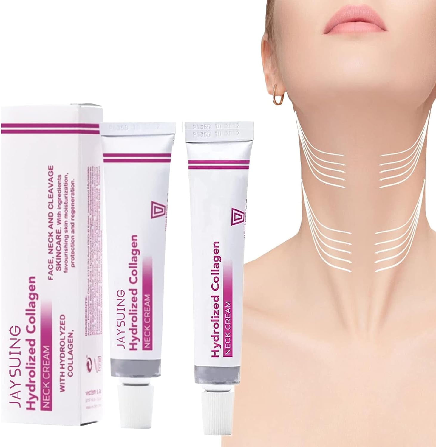 Collagen Neck Cream, Natural Hydrolyzed Collagen For Delay Skin Ageing ...