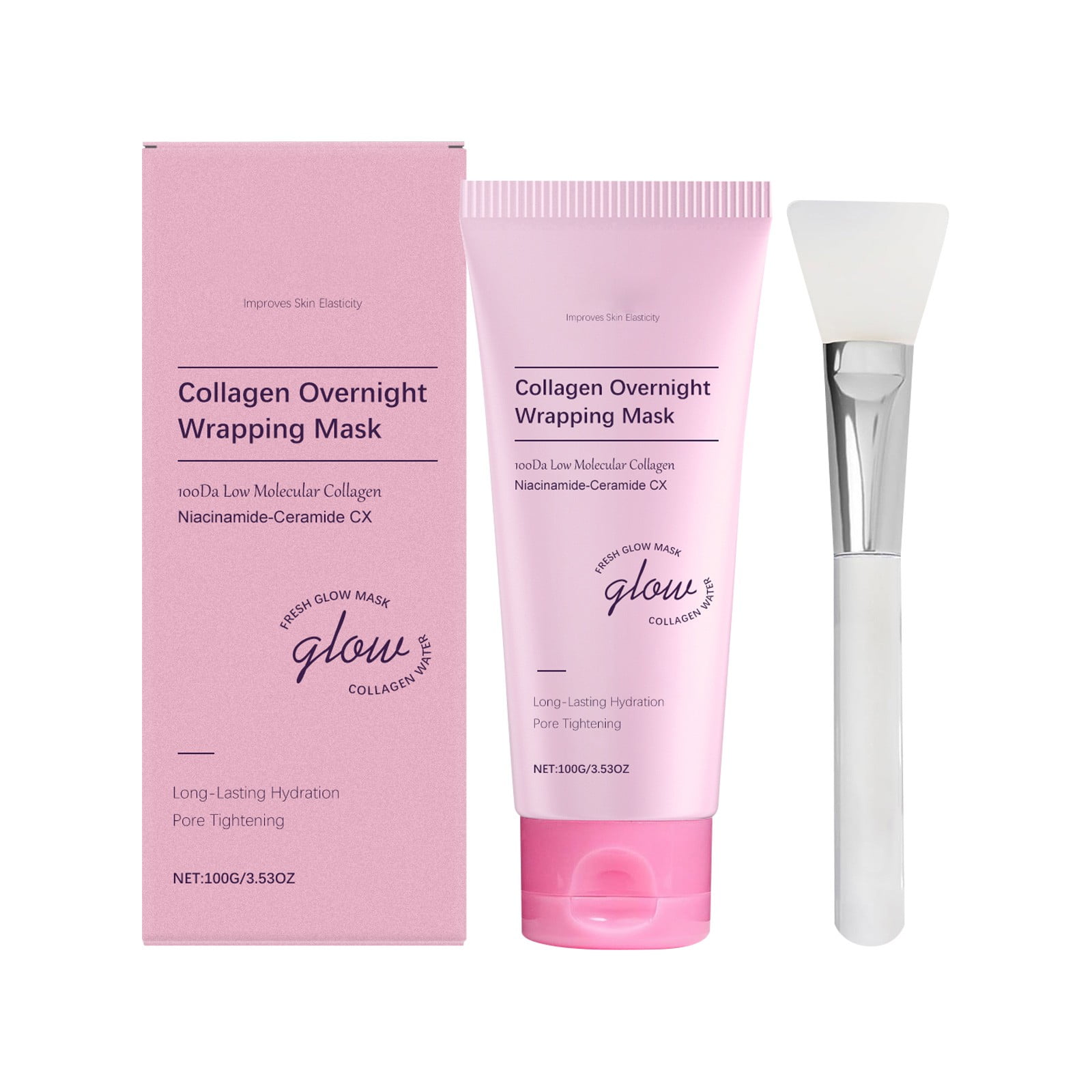 Collagen Night Wrap Peel Mask With Brush,Elasticity,Hydration and ...