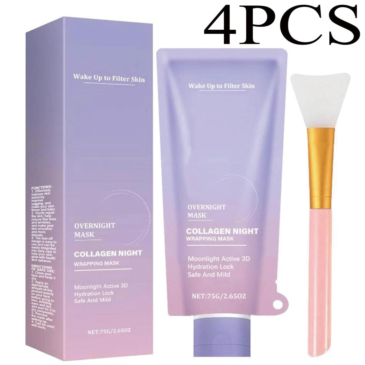 Collagen Night Wrap&ping Mask,Collagen Face Mask,Over&night Face Mask ...