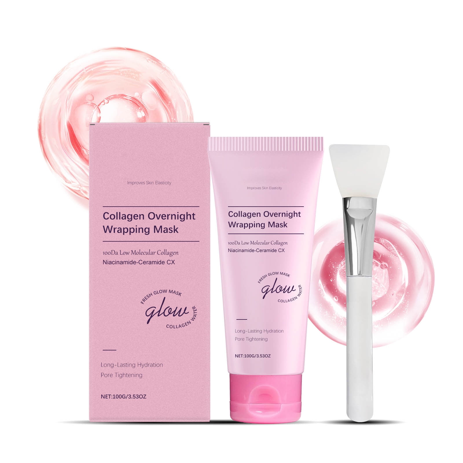 Collagen Night Wrapping Peel-Off Mask | Korean Glass Skin Treatment with 100Da Collagen ...