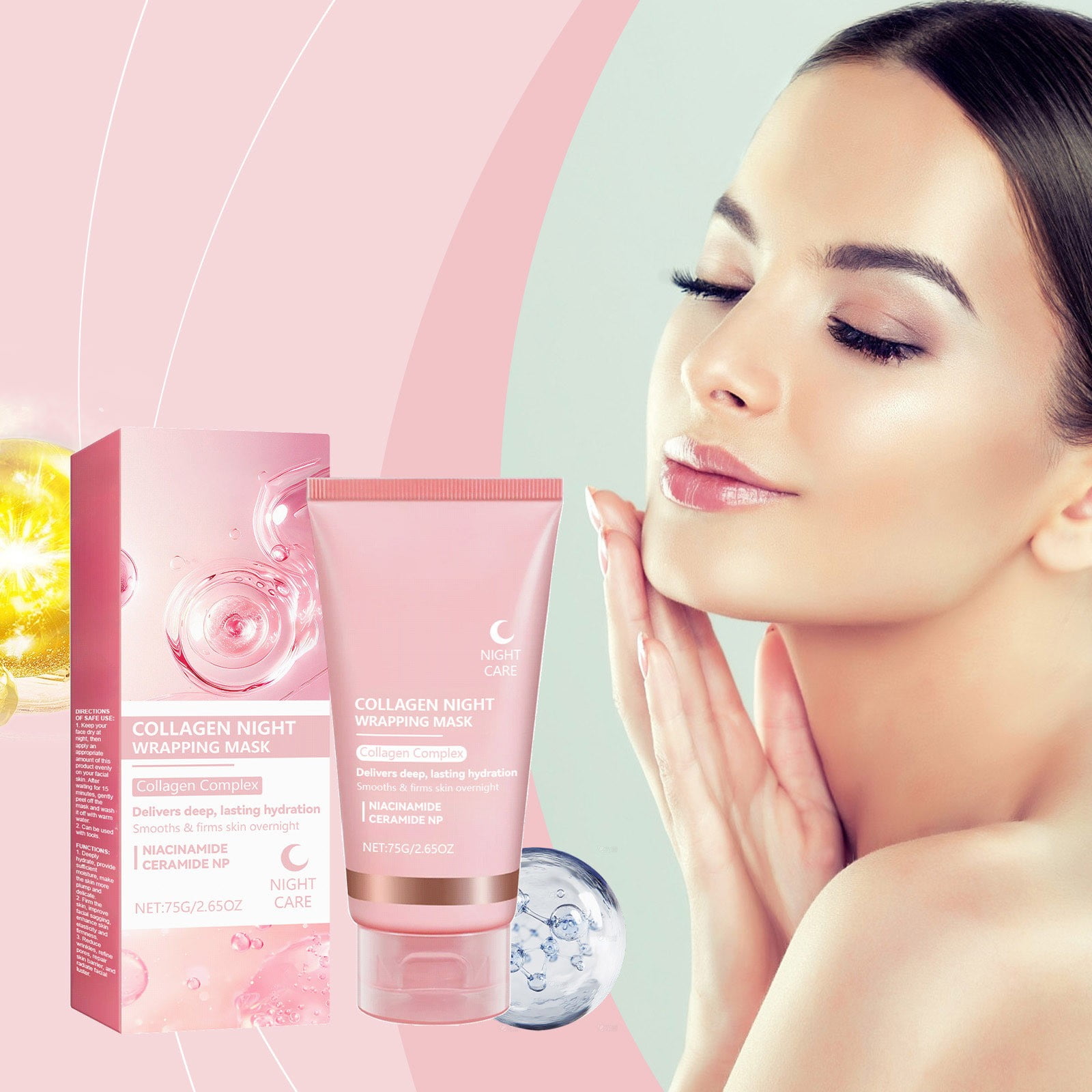 Collagen Night Wrapping Peel Off Overnight Collagen Hydrolyzed Collagen ...