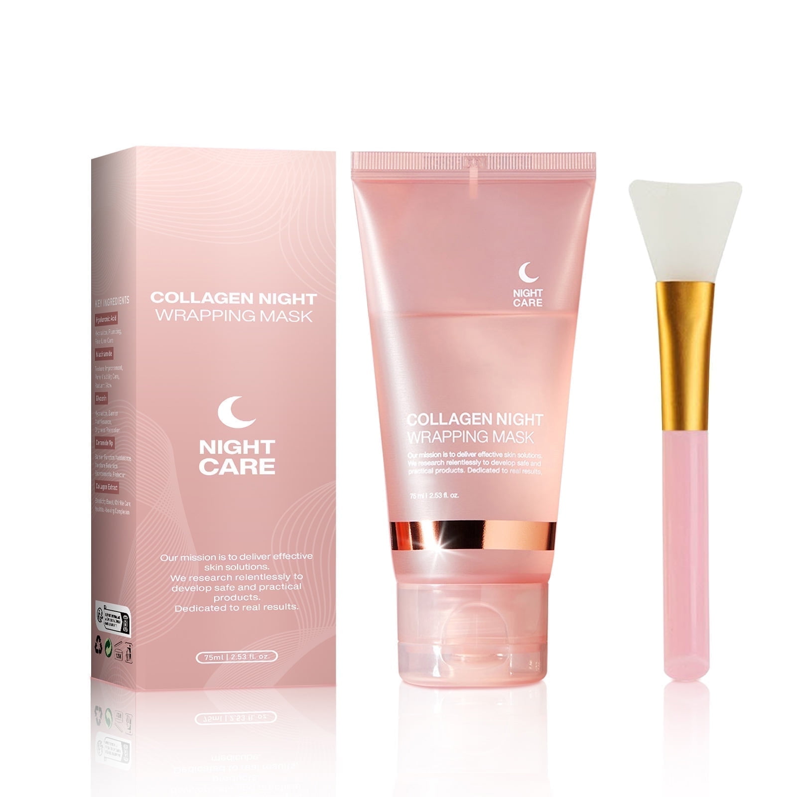 Collagen Overnight Wrapping Peel Off Facial Mask Pack, Collagen Night ...