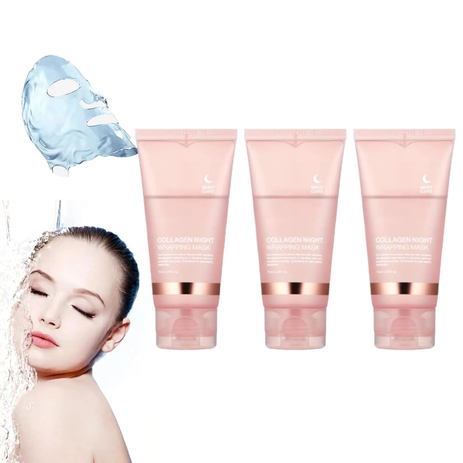 Collagen Overnight Wrapping Peel Off Facial Mask, Korean Collagen Night ...