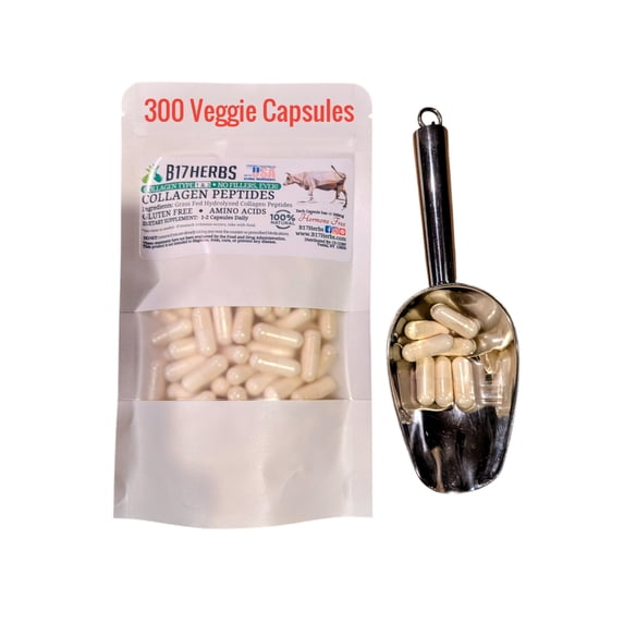Collagen Peptide Capsules - Type I & III, Grass Fed - Gluten-Free, 100 ...
