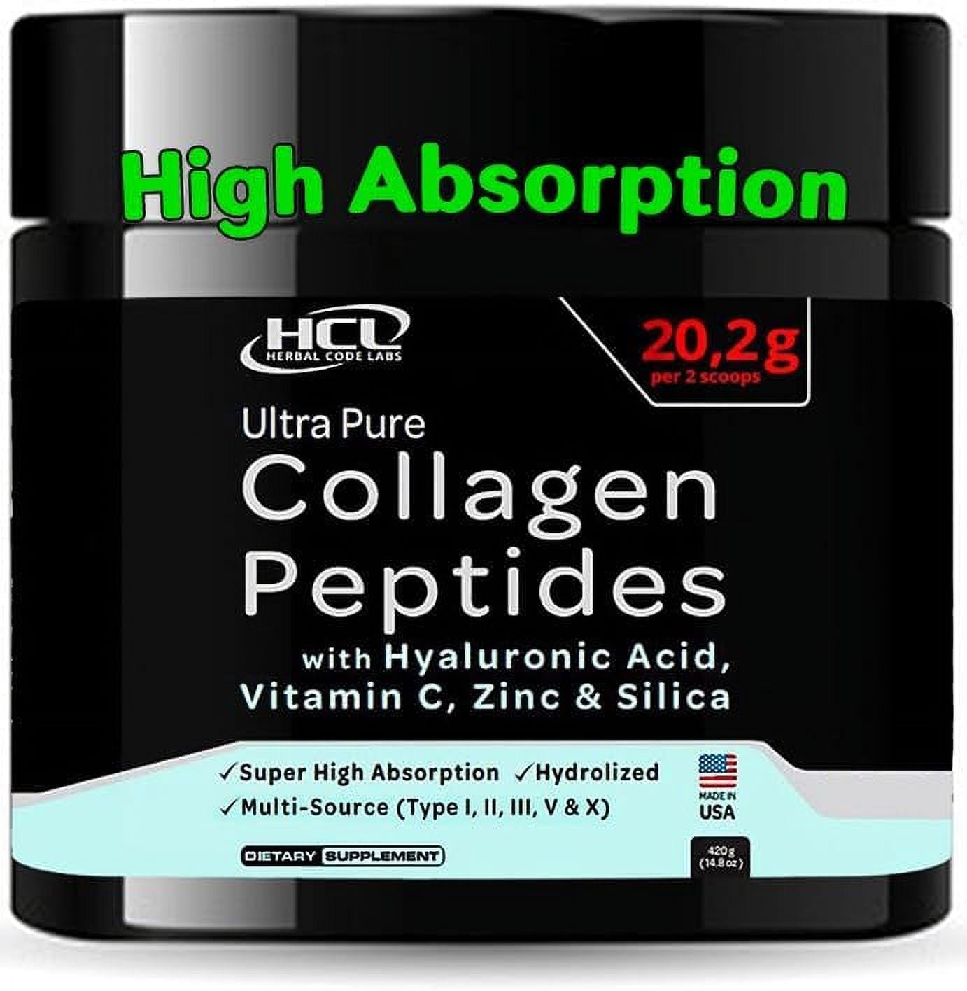 Collagen Peptides Powder with Vitamin C & Hyaluronic Acid - Organic ...
