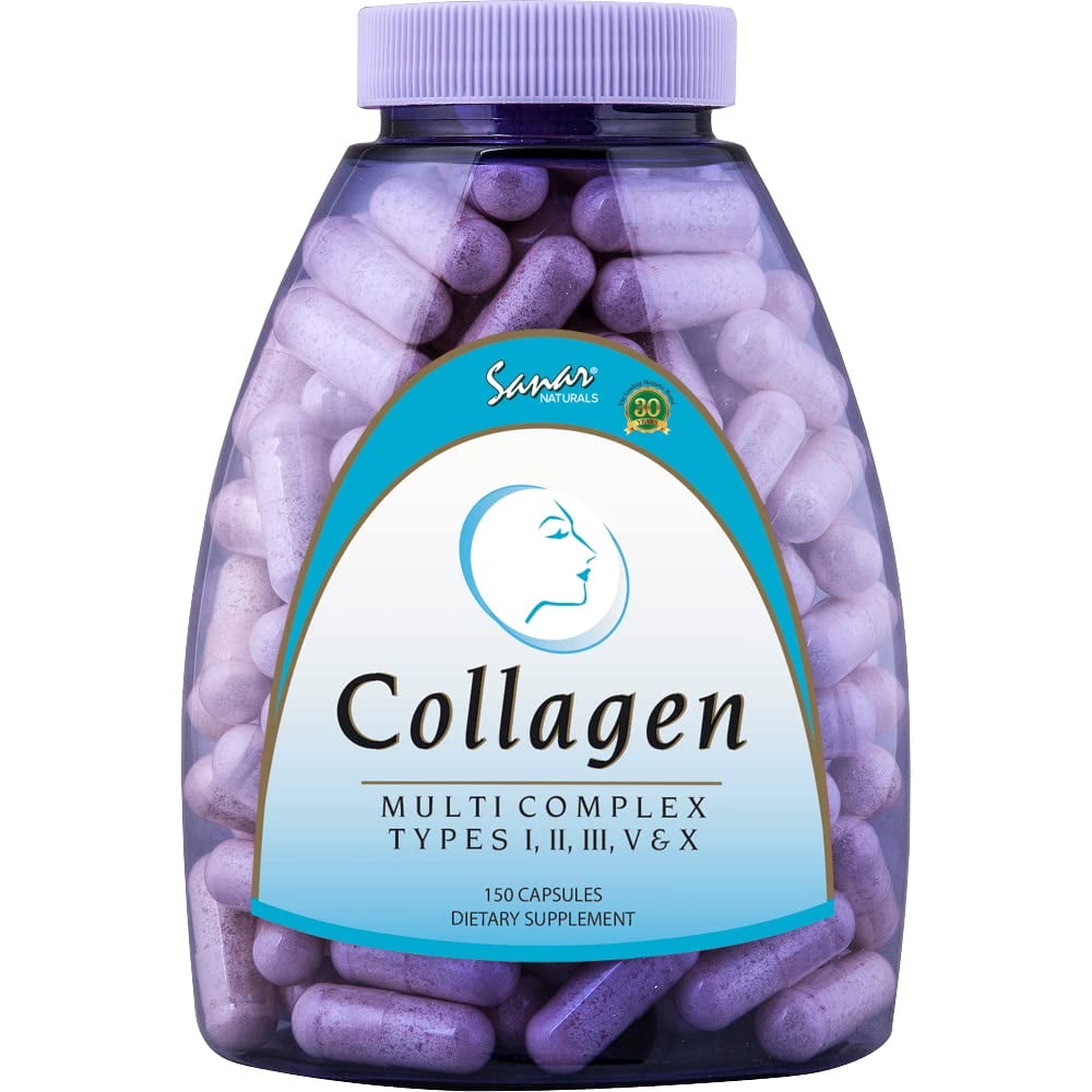 Collagen Pills Multi Collagen Complex - Type I, II, III, V, X - Extra ...