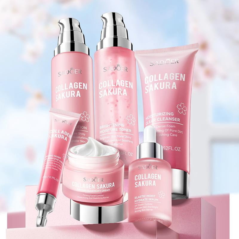 Collagen Sakura Brightening Moisture Lotion,Brighten Skin Tone Shiny ...