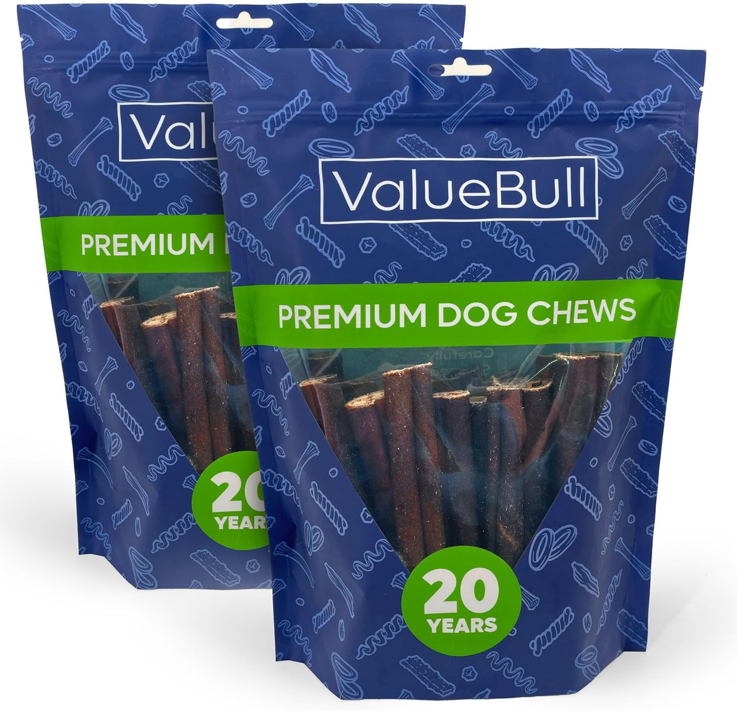Collagen Sticks for Dogs, Bully Sticks & Rawhide Alternative, Thick 6 ...