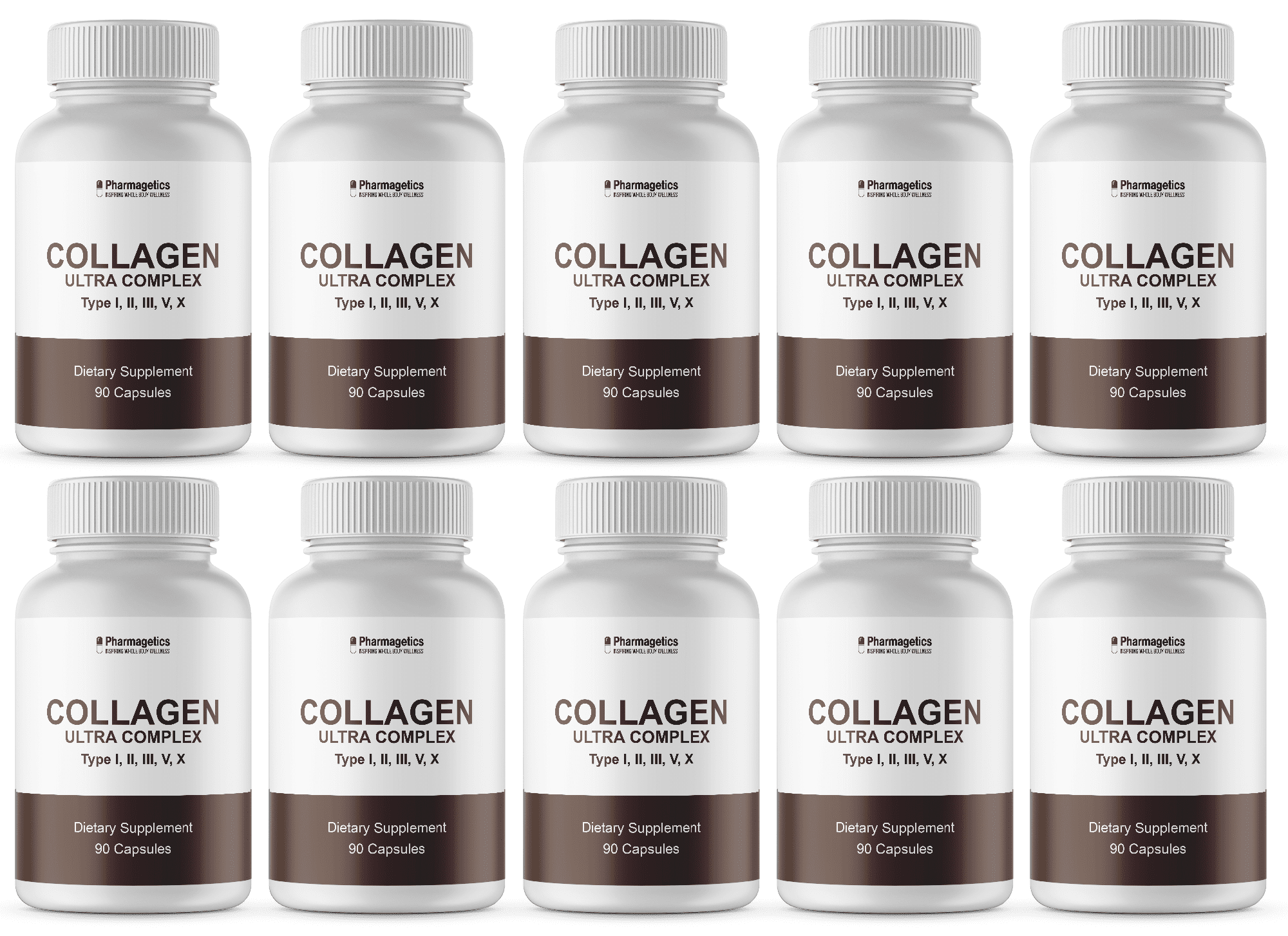 Collagen Ultra Complex Types I, II, III, V & X - 10 Bottles 900 ...