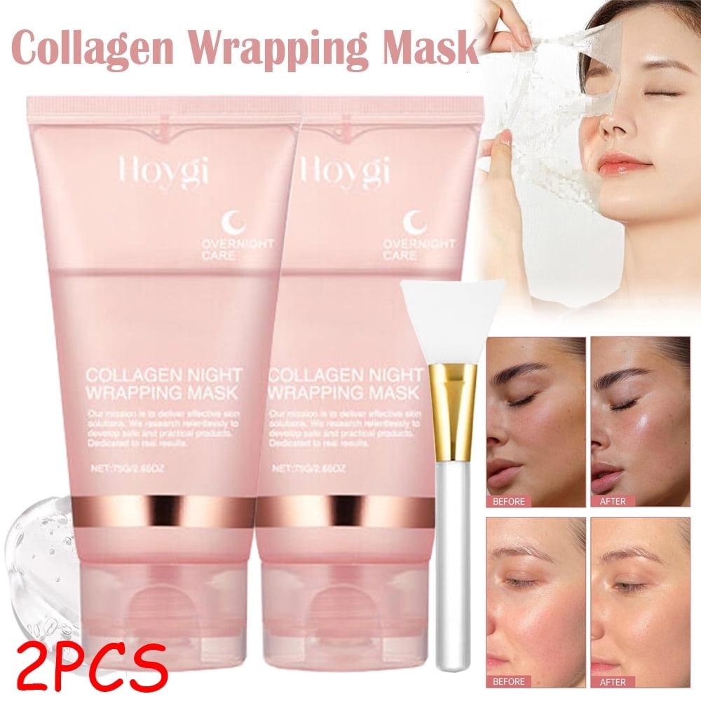 Collagen Wrapping Mask, Collagen Overnight Wrapping Peel Off Facial ...