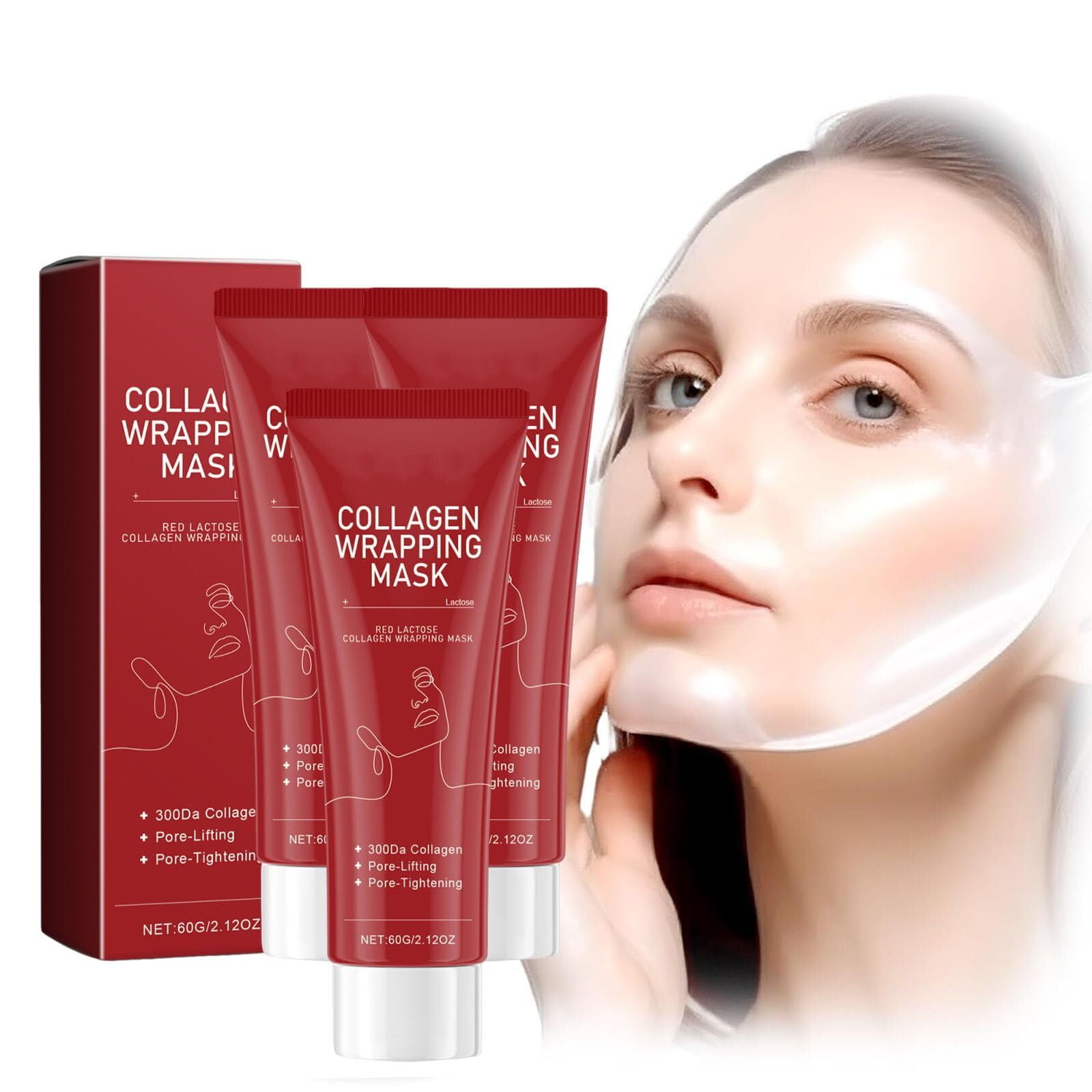 Collagen Wrapping Mask, Collagen Overnight Wrapping Peel Off Facial ...