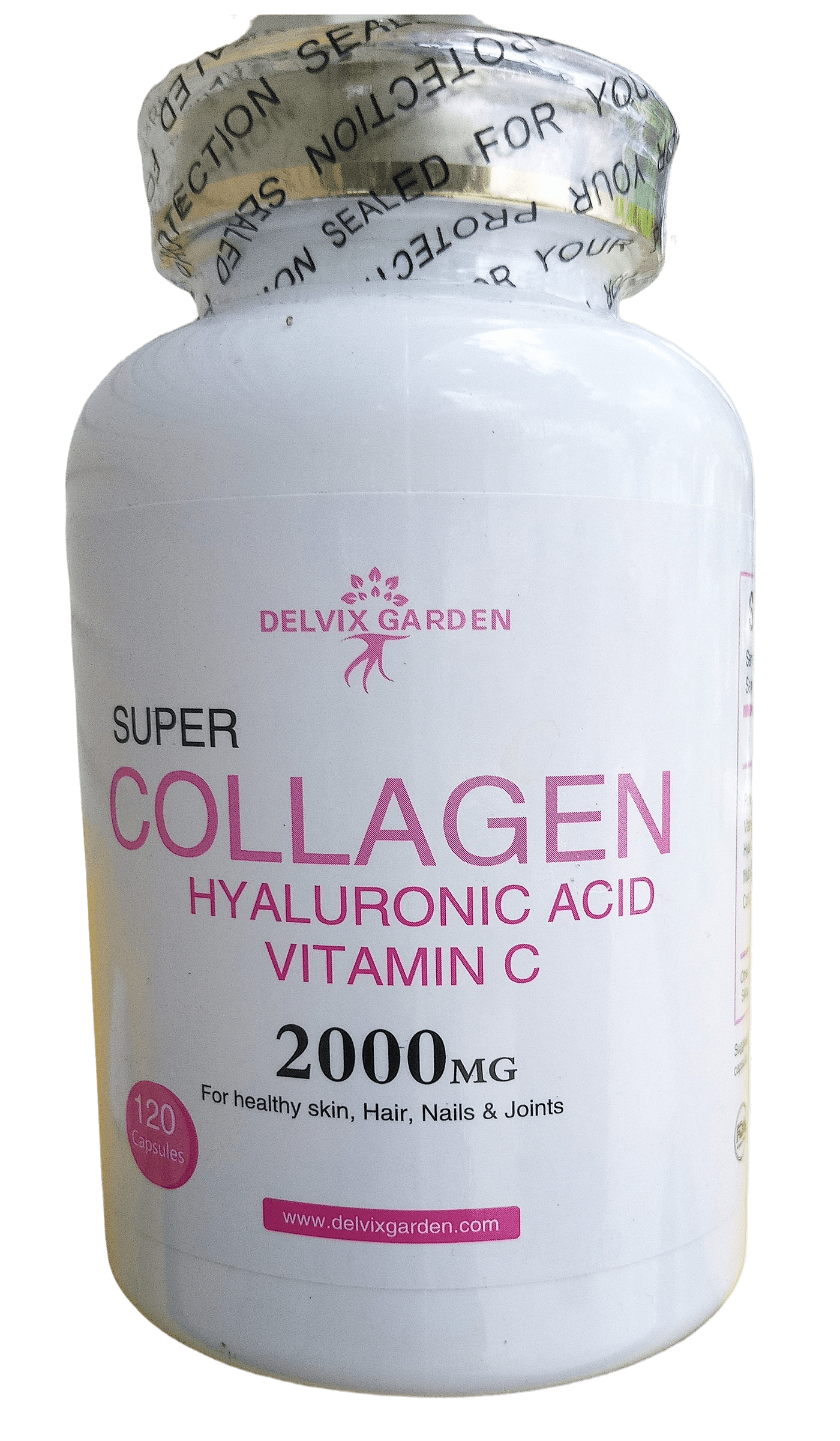 Collagen with Hyaluronic Acid and Vitamin C – 2000 mg Per Serving, 120 ...