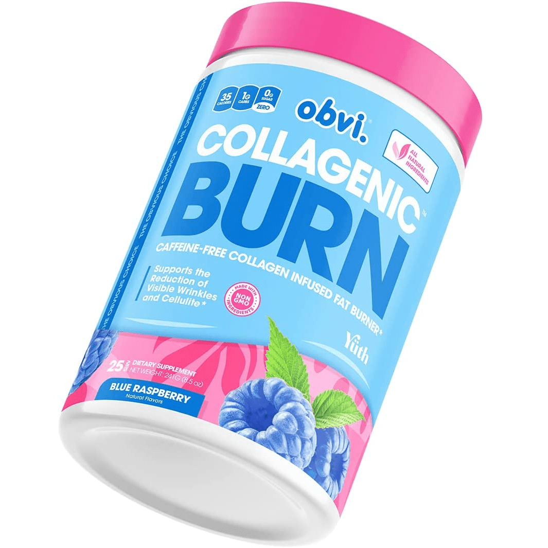 Obvi All-Natural Collagenic Burn Blue Raspberry Powder - Walmart.com