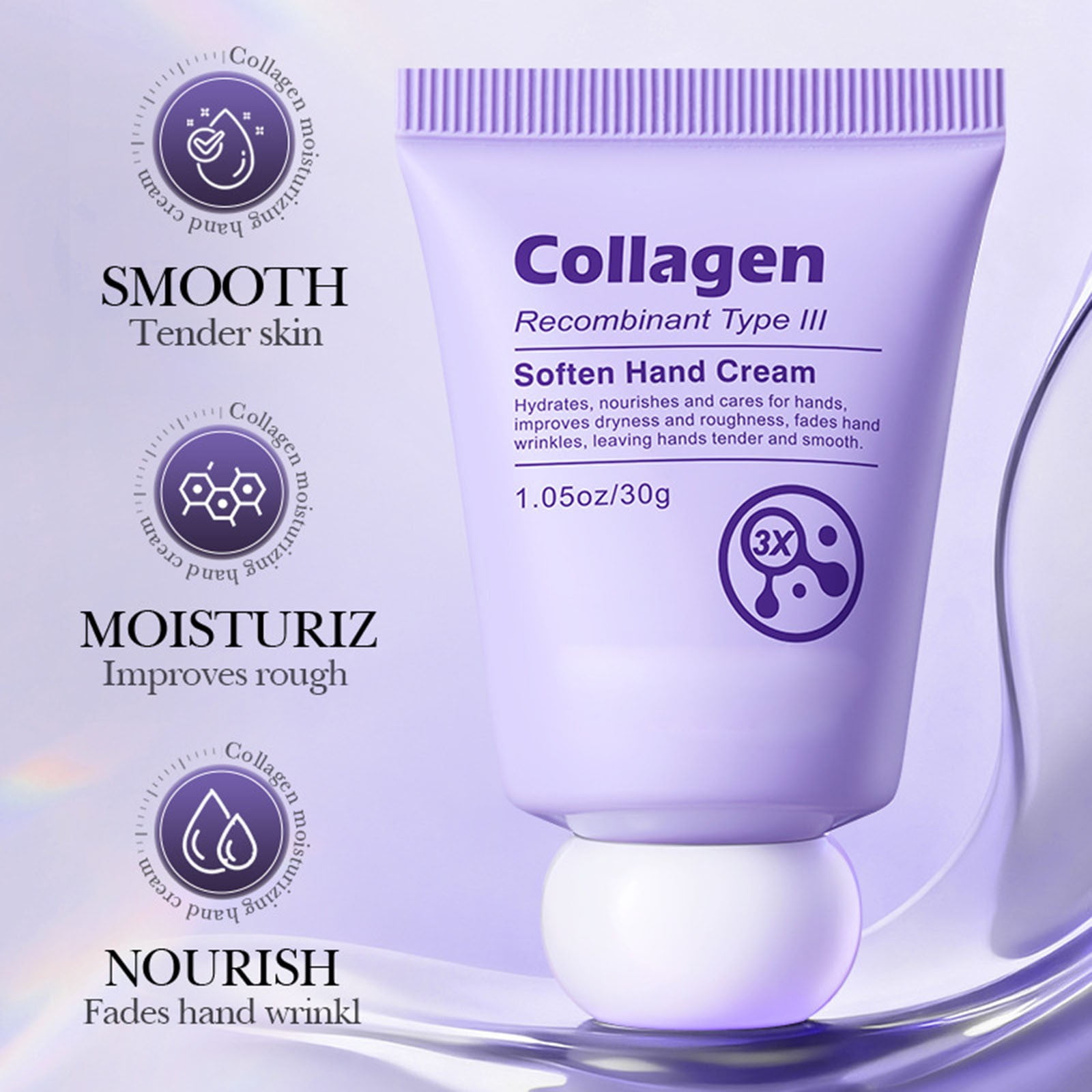 Collagens Moisturizing Hand Cream, 30g Tube, for Dry Skin and Winter ...