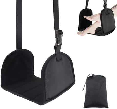 No Collapse Airplane Footrest with Extended Adjustment Strap- Airplane ...