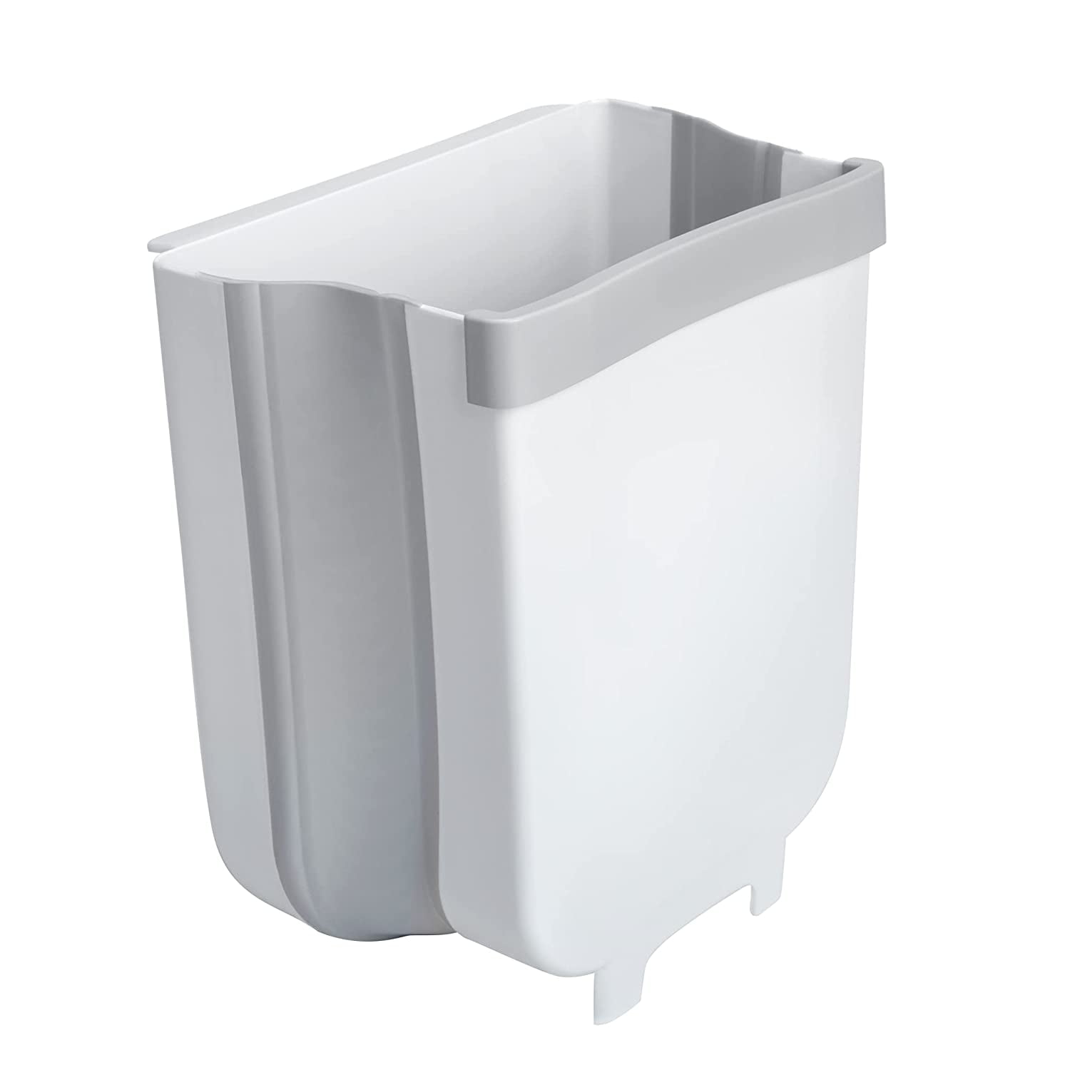Collapsible 2.5 Gallon Hanging Trash Can - Freestanding or Hooks onto ...