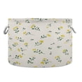 Collapsible 20" Round Storage Basket with Handles Laundry Hamper Open ...