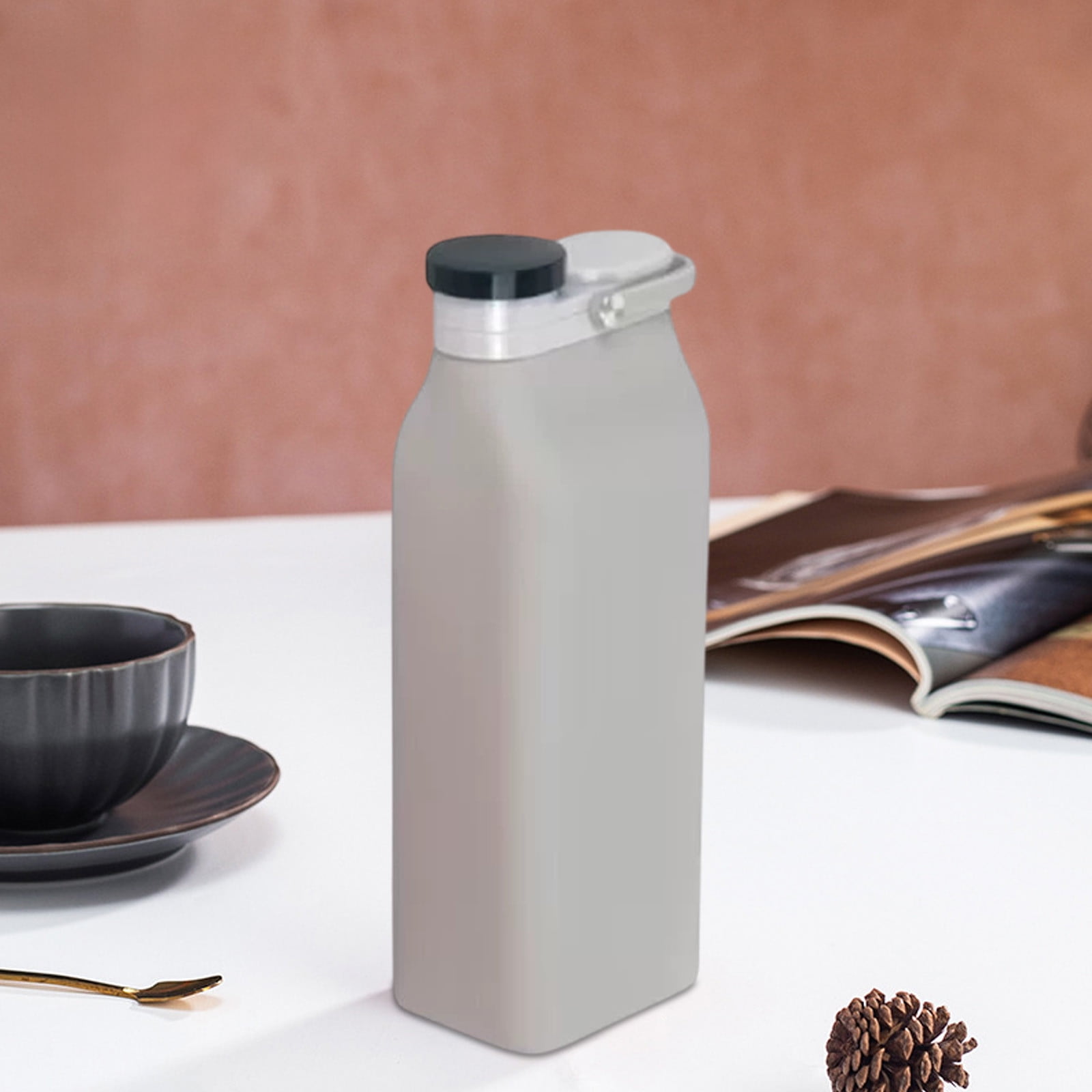 Collapsible 20oz Food Grade Silicone Water Bottle - Leakproof Travel ...