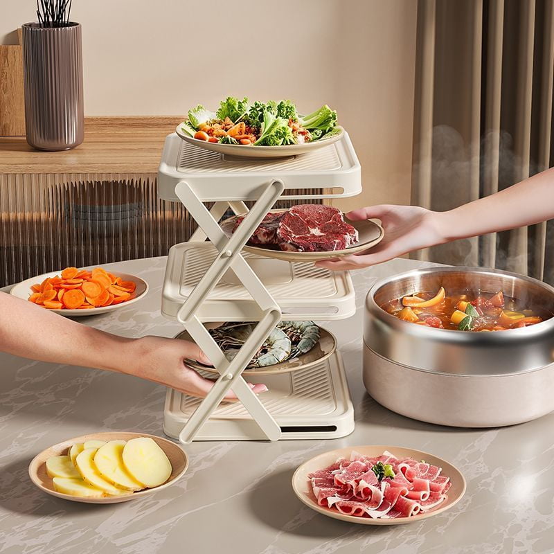 Collapsible 3-Tier Cooling Rack Stackable Roasting Cooking Drying Wire ...