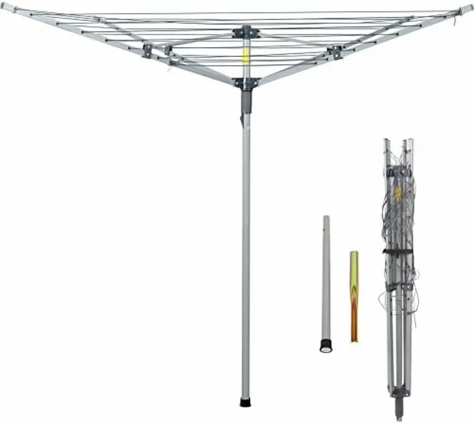 Collapsible 4-arm Rotary Outdoor Umbrella Drying Rack Clothes Dryer ...