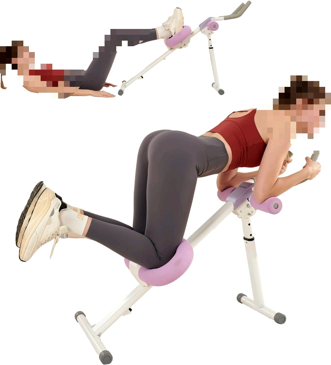 Collapsible Abdominal Trainer,Adjustable Ab Workout Machine,Strengthen ...