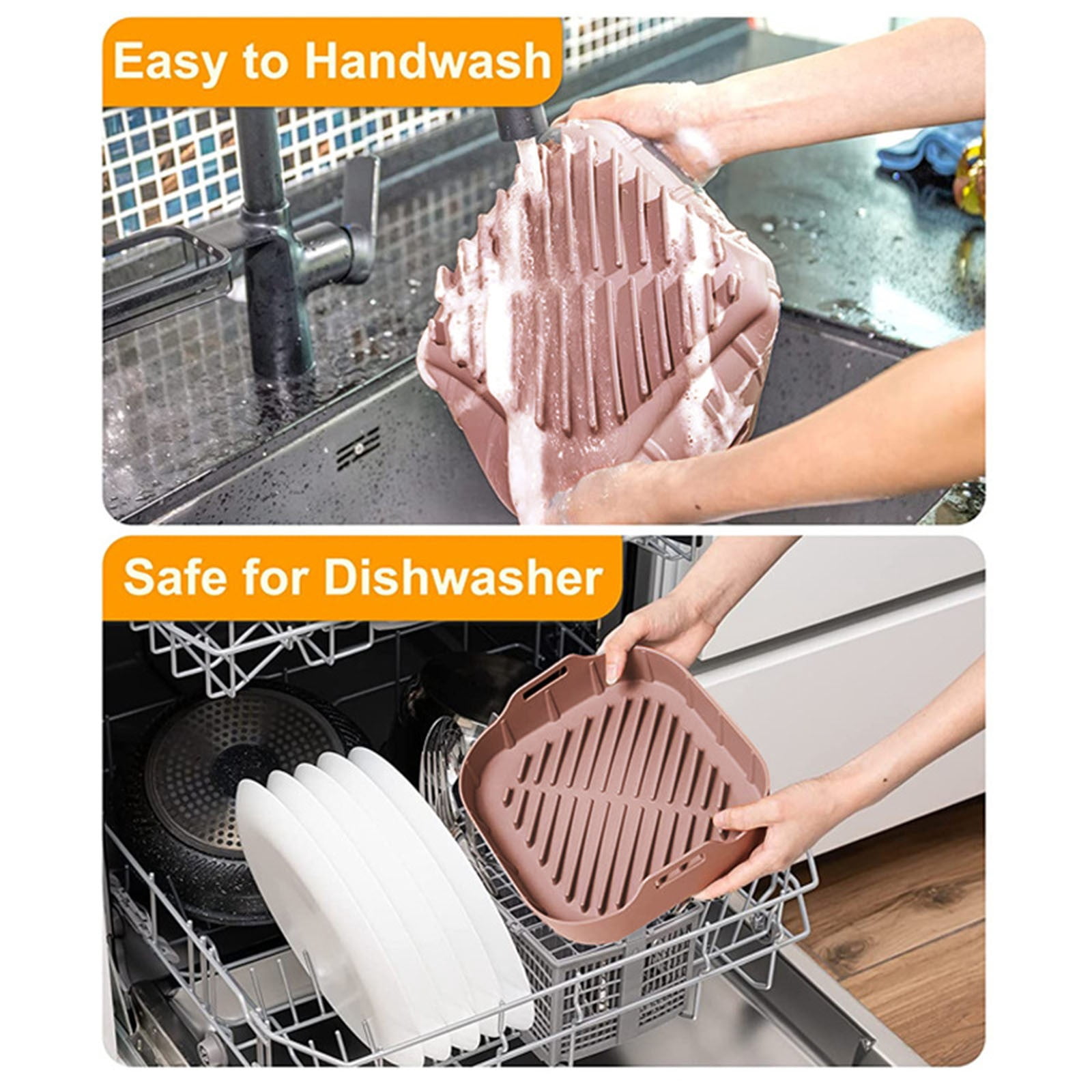 Collapsible Air Fryer Silicone Liners 1-Pack, Reusable Airfryer ...