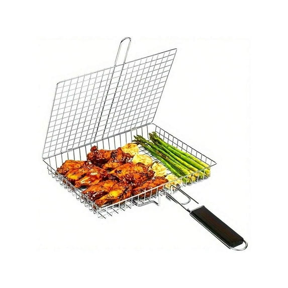 Collapsible BBQ Basket with Detachable Handle - Large Capacity for ...