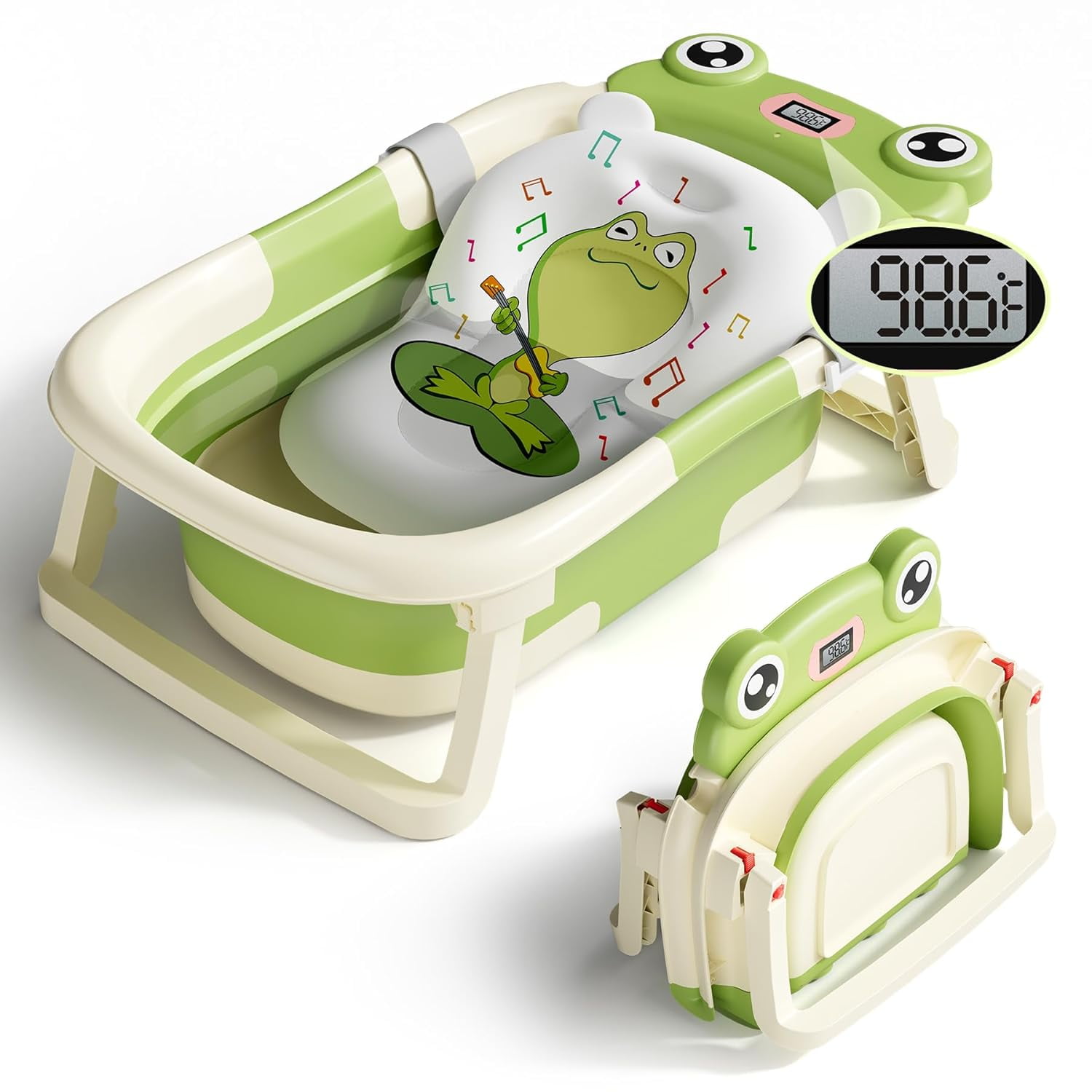 Collapsible Baby Bathtub,Foldable Infant Bathtub for Newborn to Toddler ...