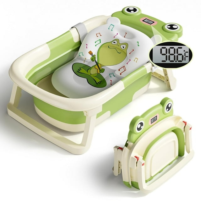 Collapsible Baby Bathtub,Foldable Infant Bathtub for Newborn to Toddler ...