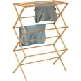 Collapsible Bamboo Drying Rack – Foldable Laundry Drying Stand for ...