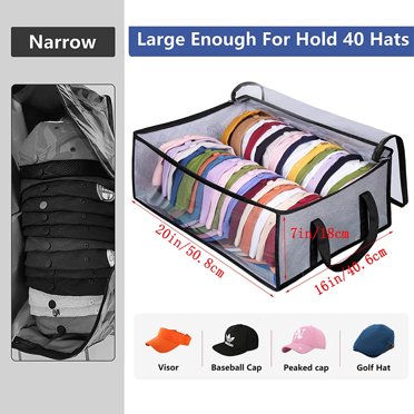 MISSLO Portable Large Baseball Caps Organizer, Travel Bag, 50 Caps ...
