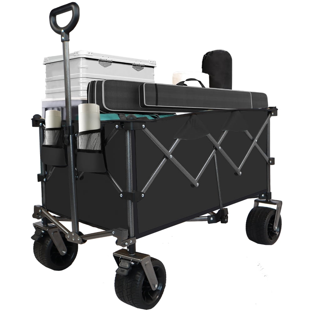 Collapsible Beach Wagon Foldable Outdoor Utility Cart for Gear ...