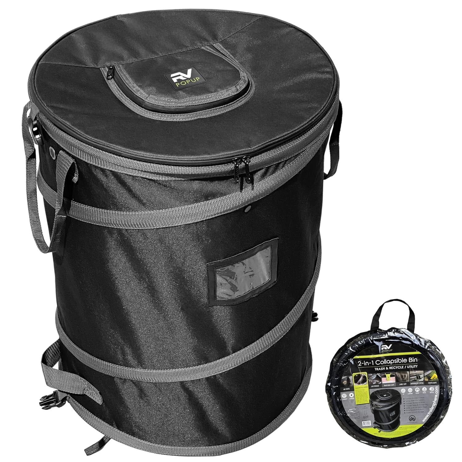 Collapsible Bin Trash & Recycle/Utility, Perfect for Camping, Laundry ...