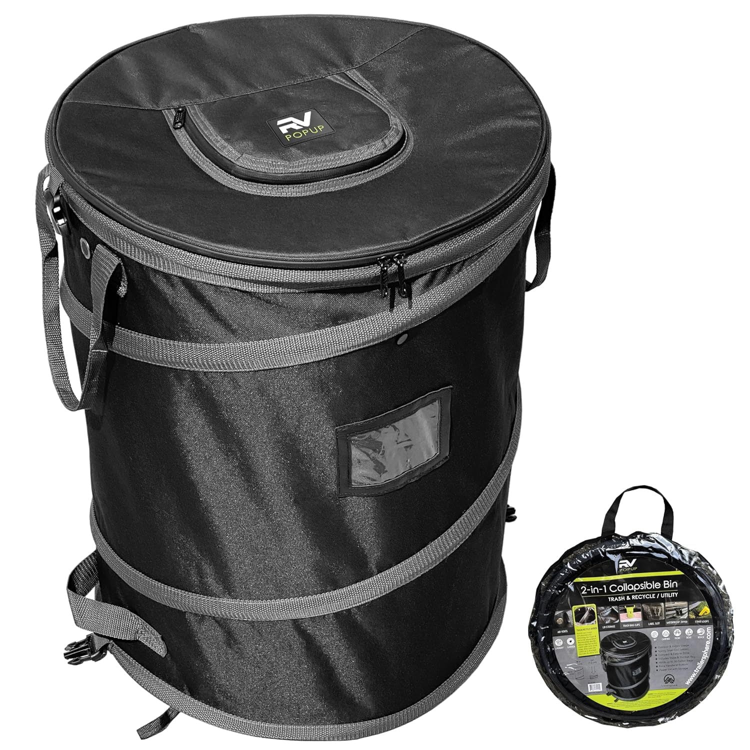 Collapsible Bin Trash & Recycle/Utility, Perfect for Camping, Laundry ...