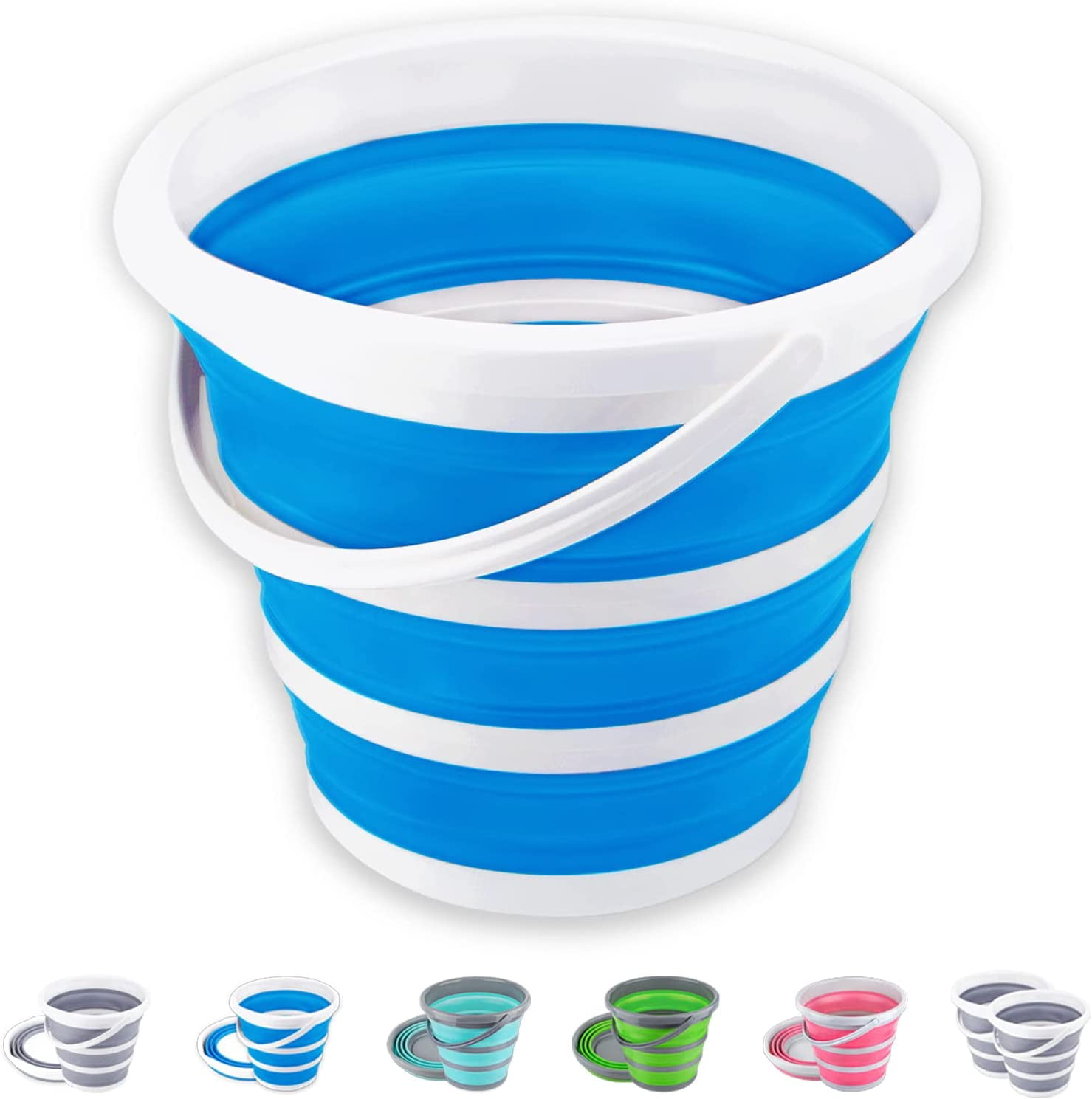 Collapsible Bucket 10L 2.6 Gallon Cleaning Bucket Mop Bucket Folding ...