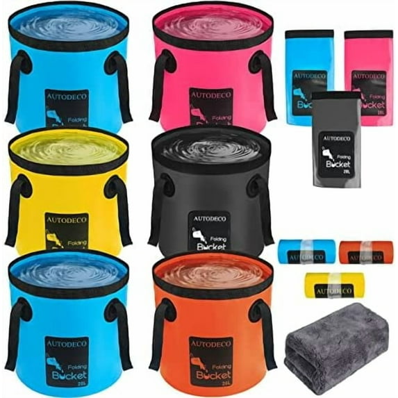 Collapsible Bucket 5 Gallon Container Folding Water Bucket Portable ...
