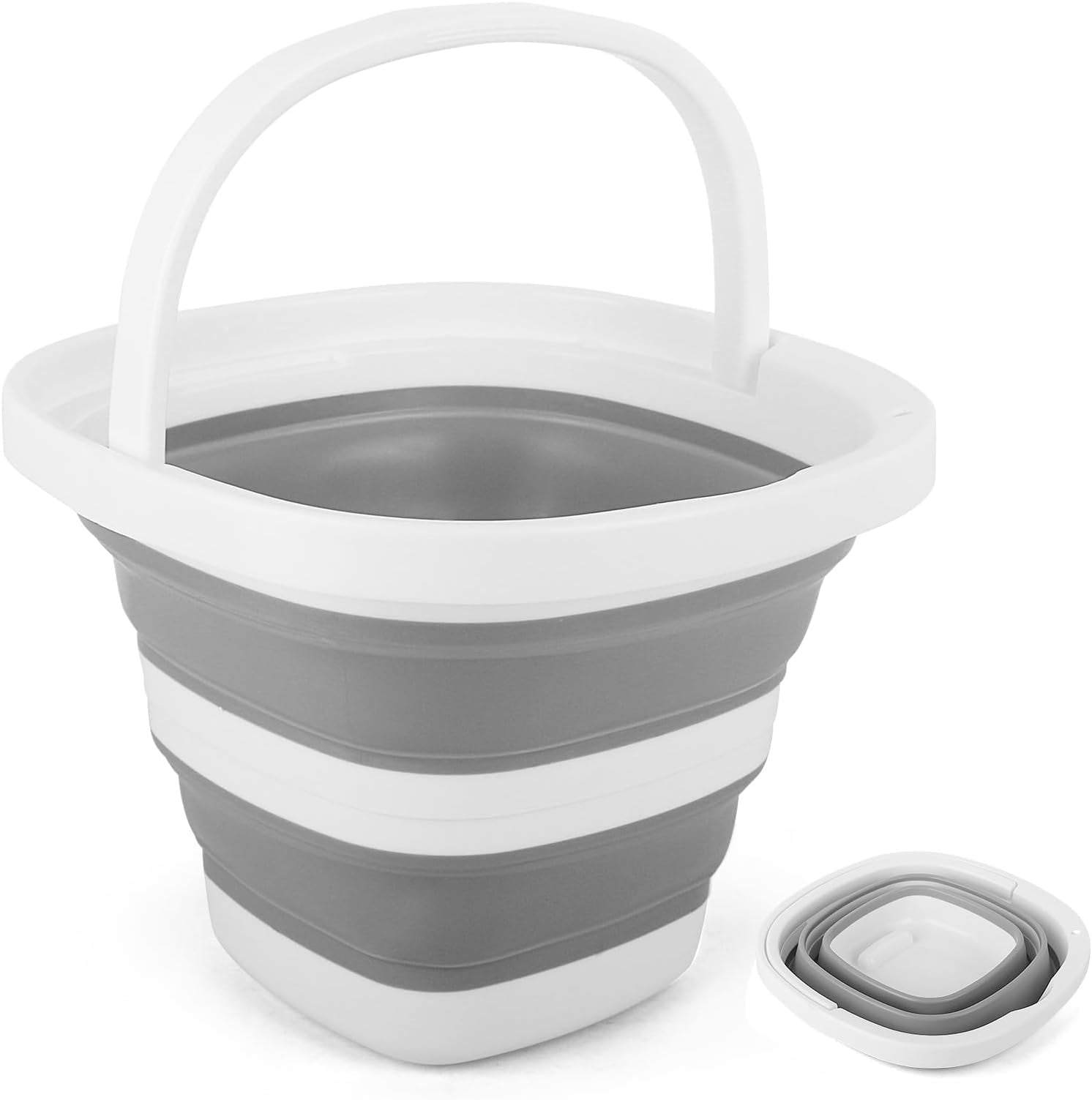 Collapsible Bucket 5L, Foldable Mop Bucket Wash Buckets with Handle for ...